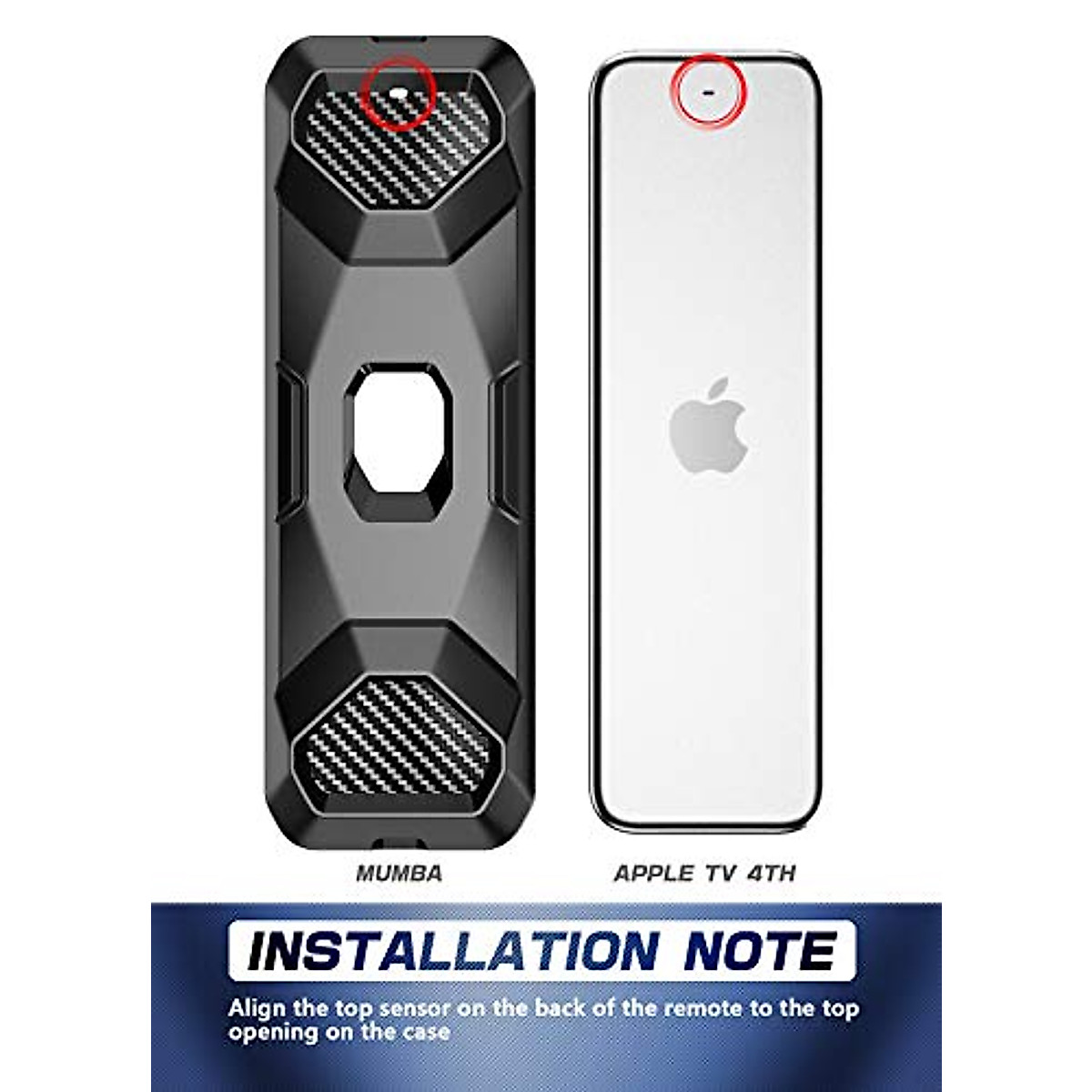 Remote Case for Apple Tv 4th Generation, Mumba Shock Resistant Silicone Remote Cover Case for New Apple Tv 4th Gen Siri Remote Controller (Lanyard Included)