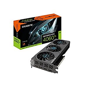 Gigabyte GV-N406TEAGLE-8GD GeForce RTX 4060 Ti Eagle 8G Graphics Card, 3X WINDFORCE Fans, 8GB 128-bit GDDR6, Video Card