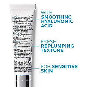 La Roche-Posay Redermic C Pure Vitamin C Eye Cream with Hyaluronic Acid to Reduce Wrinkles for Anti-Aging Effect, 0.5 Fl Oz (Pack of 1)