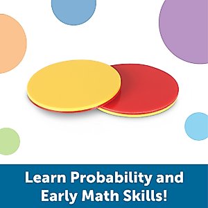 Learning Resources Two-Color Counters, Set of 200, Ages 5+, Grades K+, Educational Counting Sorting and Patterning, Family Counters,Back to School Supplies,Teacher Supplies