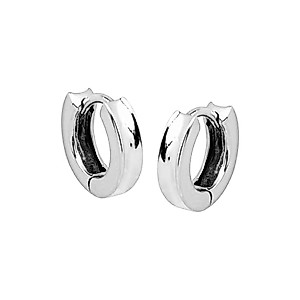 Silpada 'Soleil Concave' Huggie Hoop Earrings in Sterling Silver