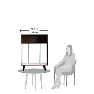 Victrola Vinyl,Metal Entertainment Stand with Record Holder, Espresso (VTA-270S-ESP)