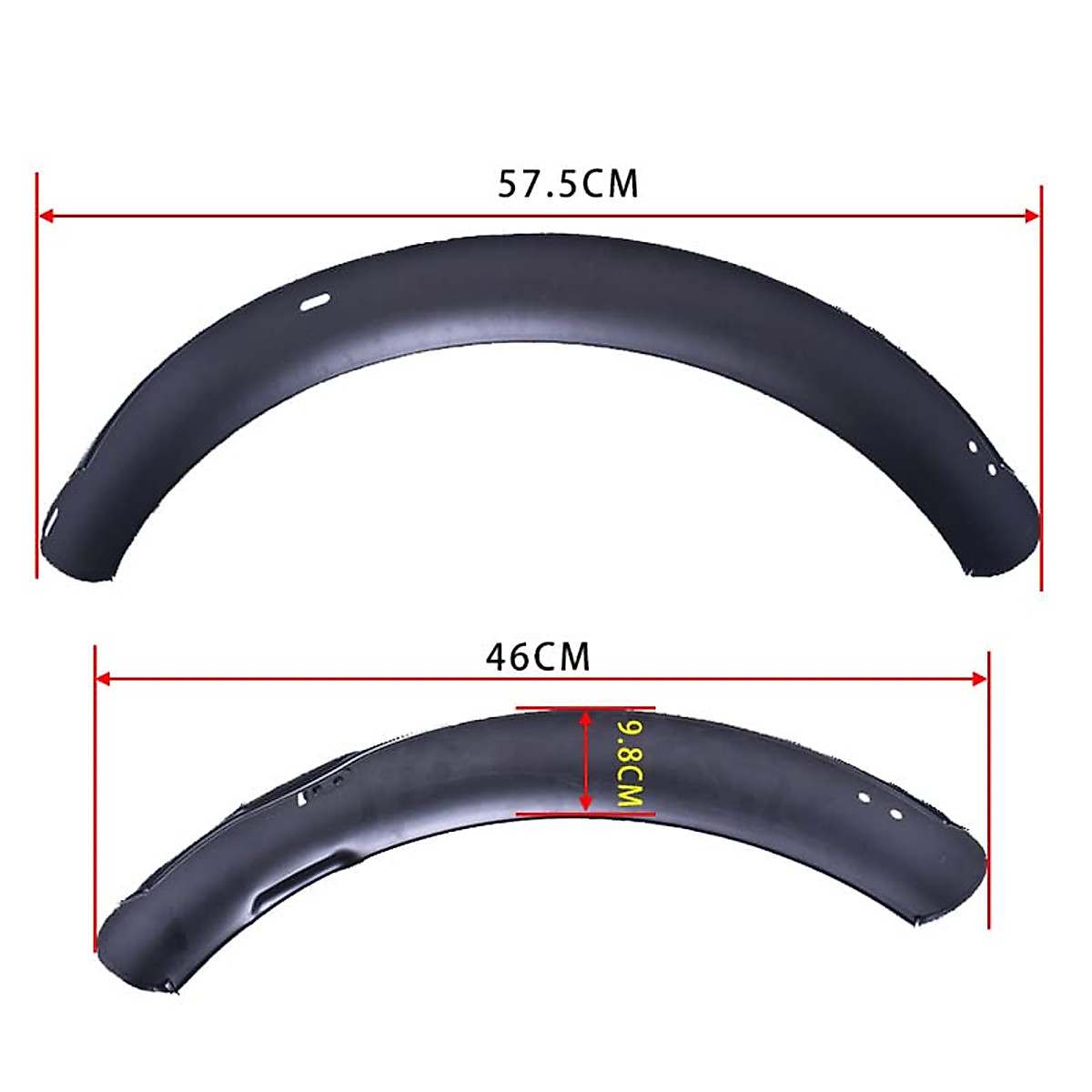 MbeLLO MTB mudguards，Bike Mudguard 20inch Snowboard Bicycle Mudguard E-Bike Electric Wing 20x4.0 Fat tire Folding Bike Fender Iron Sturdy Durable Mud Guard Suit