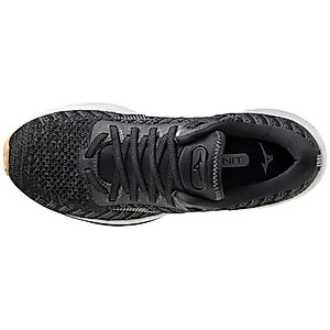 Mizuno Women's Wave Rider 24 WAVEKNIT Running Shoe, Black-Dark Shadow, 7 D US