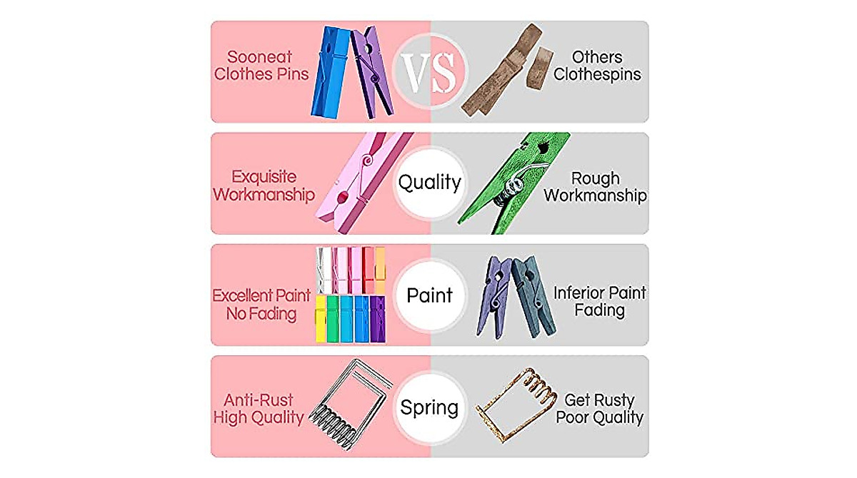 Mini Colored Clothes Pins - Perfect for Crafts & Photos