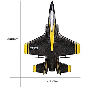 QT RC Airplane, 2 Channel RC Plane, 2.4Ghz Remote Control Airplane, Ready to Fly Foam Glider with 3 Axis Gyro, Fixed Wing Aircraft Toys for Beginners, Kids and Adults