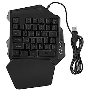 Single Hand Keyboard,HXSJ Mechanical Single Hand Gaming Keyboard 35 Keys Single Hand Keypad with FN Keys,Gaming Mini Keypad for Win 2000, Win XP/ME,Vista,Win/ 8, Androed, Linux, Apple, etc.