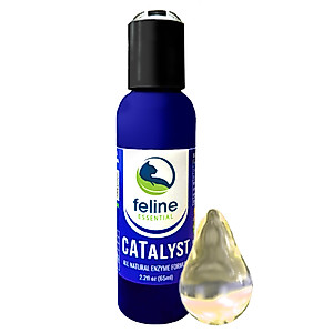 Feline Essential Catalyst Antioxidant Enzyme Formula for Cats - Cat Digestive Enzyme - Digestive Enzymes for Cats - Cat Digestive Support - Feline Catalyst Liquid Pancreatic Enzyme Supplements Cats