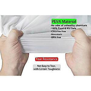 White Plastic Tablecloths 2 Pack Disposable Table Covers 84 Inch Circle Bridal Shower Party Tablecovers PEVA Solid Table Cloths for BBQ Picnic Birthday Wedding Banquet Parties 6 ft Round Table Use