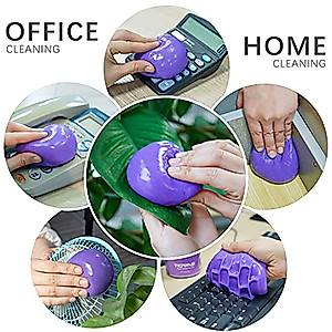 TICARVE Cleaning Gel for Car Putty Car Vent Cleaner Cleaning Putty Gel Auto Tools Car Interior Cleaner Dust Mud for Cars and Keyboard Cleaner Slime Purple 2Pack