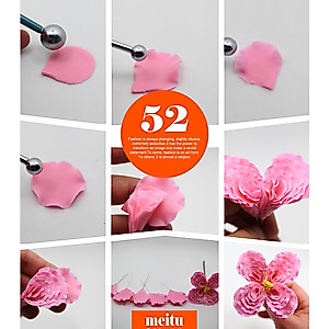 7pcs Rose Petal Cutter Set Gum Paste Fondant Cake Cutters Decorating Tools