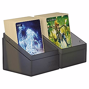 Ultimate Guard Boulder 100+, Deck Case for 100 Double-Sleeved TCG Cards, Onyx, Secure & Durable Storage for Trading Card Games, Soft-Touch Finish