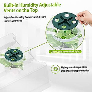 YOHIA Seed Starter Tray with Grow Light,40 Cells Seed Starter Kit with Humidity Dome and Heat Mat Seedling Starter Trays,Germination Kit for Seed Growing,Seedling Starting,Cloning & Plant Propagation