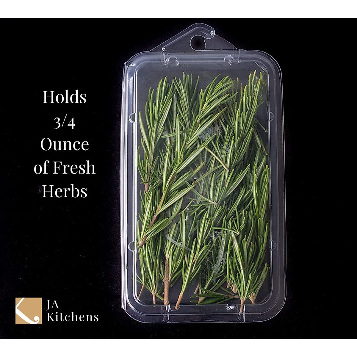 JA Kitchens .75 Ounce Small Herb Clamshell Container - Disposable - Pack of 20