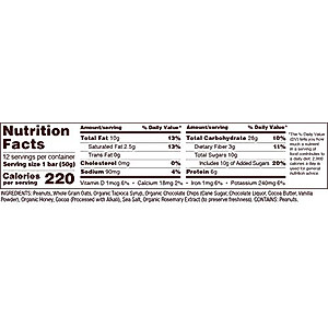 Bob's Red Mill Peanut Butter Chocolate and Oats Bob's Bar, 21.12 Ounce (Pack of 12)