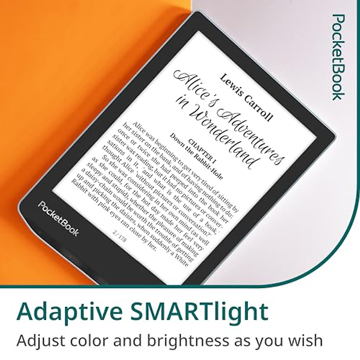 PocketBook Verse E-Reader | Eye-Friendly 6'' E-Ink Carta™ HD Touchscreen | Adjustable SMARTlight | Up to 1 Month of Battery Life | WiFi & Memory Card Slot | E-Book Reader in Bright Blue