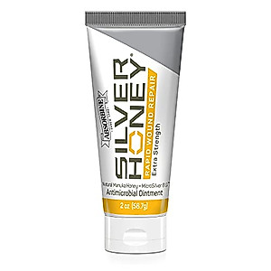 Absorbine Silver Honey Rapid Wound Repair Ointment, Manuka Honey & MicroSilver BG, Veterinarian Tested Horse & Animal Wound Care, 2oz Tube