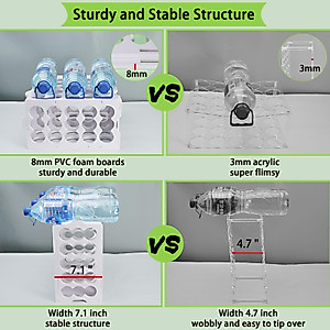 Krafetto Vinyl Roll Storage Organizer Rack, 25 Holes | Diameter 2", Stackable Vinyl Roll Holder, Desktop Art Supply Storage Organizer for Craft Room