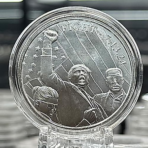 Generic 1 oz 2024 Trump Survives : Fight fight fight! Silver Round