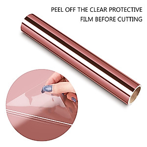 TECKWRAP Rose Gold Chrome Adhesive Craft Vinyl Roll 1ftx5ft