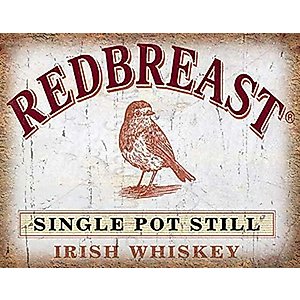 Super durable Irish Whiskey tin Signs Vintage Wall Decoration bar Cafe Kitchen Manhole Home Decoration Redbreast Sign 8x12 inch