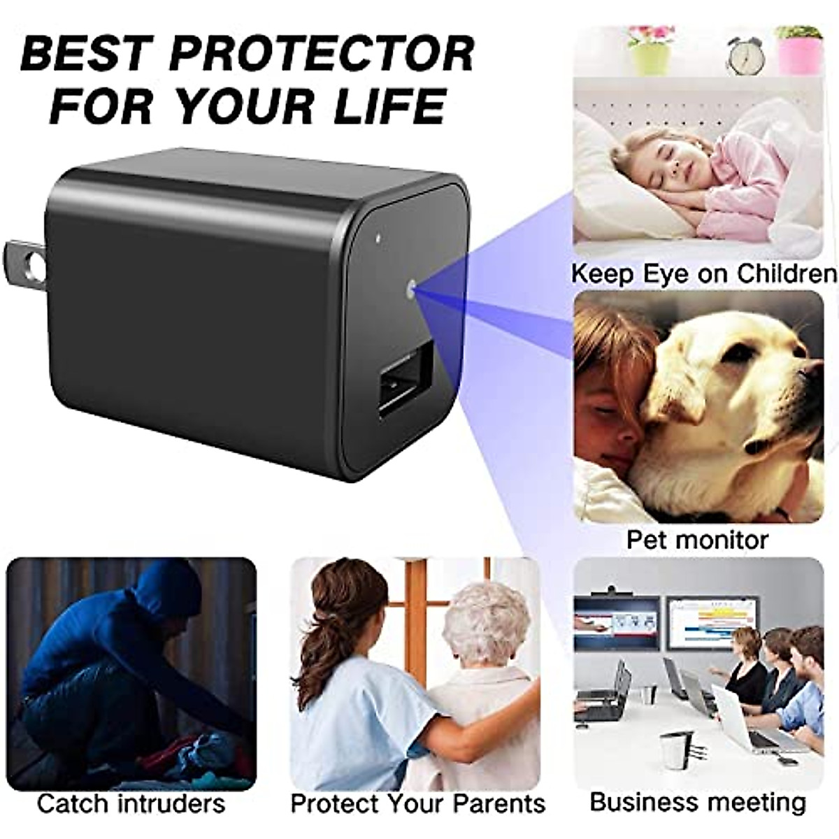 Hinne Spy Camera, Hidden Camera with HD1080P, Spy Camera Hidden Camera ,Nanny Cam with Loop Recording,Mini Camera with Motion Detection,Small Camera, Surveillance & Security Cameras for Home/Bedroom