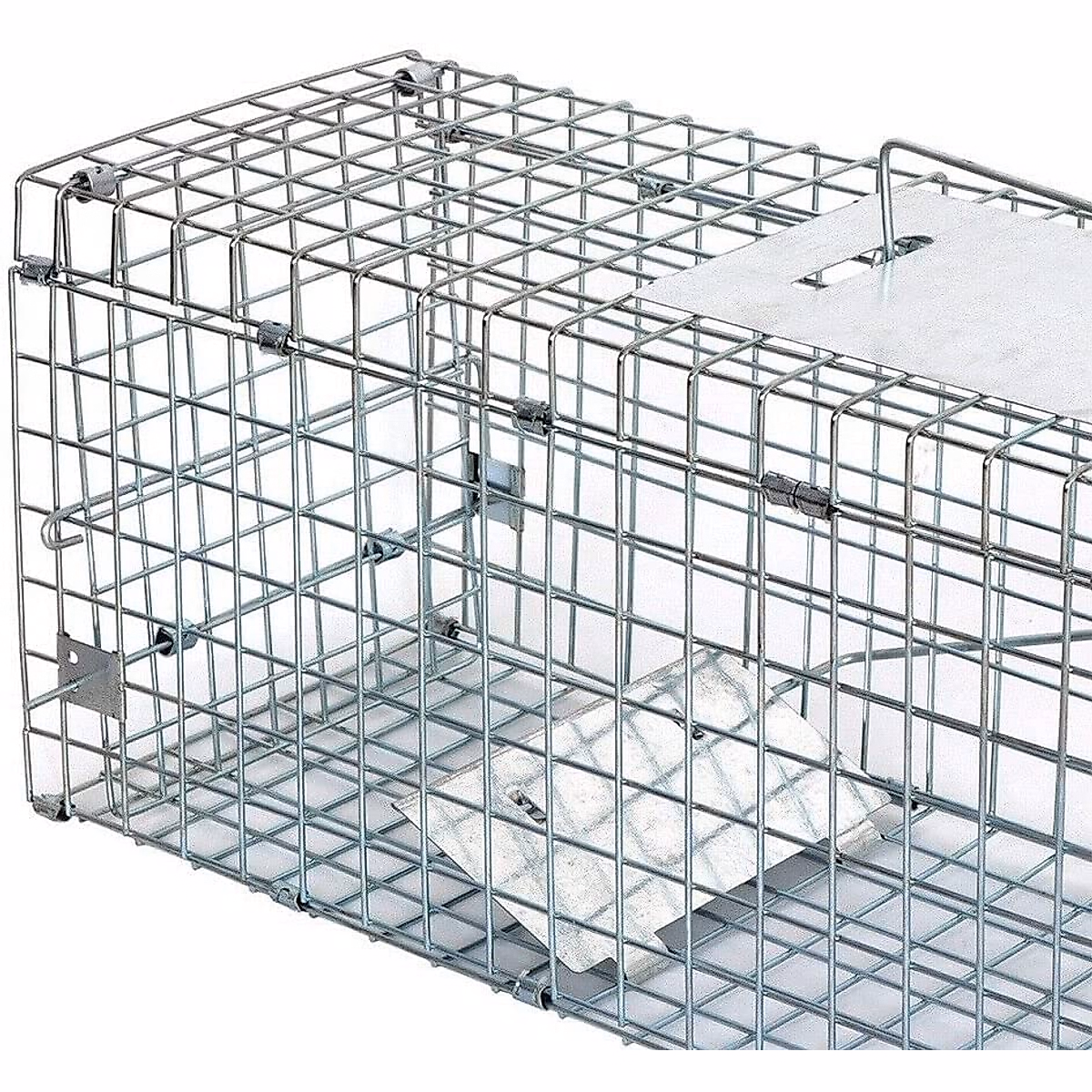 Jahy2Tech Live Animal Trap Cage 24"X8"X 7.5" Cat Trap Cage Foldable Steel Humane Catch and Release for Rabbit, Groundhog, Squirrel, Raccoon, Mole, Gopher, Cat