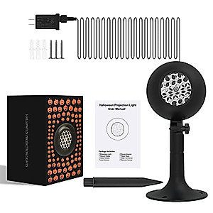 Auxiwa Halloween Lights with Pumpkin Projector Lights Waterproof Outdoor Indoor Holiday Light LED Landscape Lights for Halloween Theme Party Yard Garden Decorations