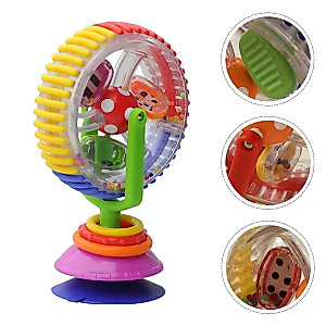 Toyvian Circus Development Ferris Wheel Baby Ferris Wheel Wind up Ferris Wheel Tray Suction: Suction Early Learning Suction