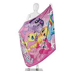 Hasbro's My Little Pony, "Happy Herd" Fleece Throw Blanket, 45" x 60", Multi Color