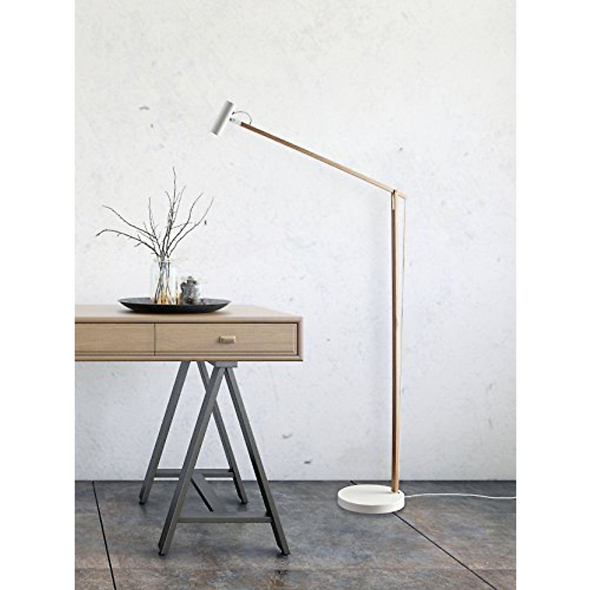 ADS360 AD9101-22 Crane LED Floor Lamp,Brushed Steel