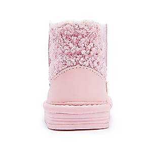 BMCiTYBM Baby Snow Boots Boy Girl Winter Warm Booties Nonslip Lightweight Outdoor Shoes for Infant 6 9 12 18 24 Months Pink Size 18-24 Months Toddler