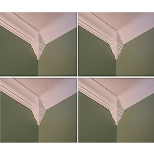 Package of 4 Crown Molding Corner Inside Block for 5-5 1/4" Inch Crown Molding