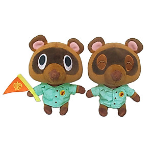 Little Buddy 1794 Animal Crossing - New Horizons - Timmy & Tommy Plush (Set of 2), 5.5", Brown