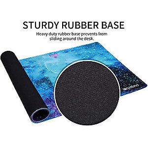 iKammo Large Galaxy Desk Mat Mouse Pad Big DeskPad Desk Cover Extended Cute Computer Mouse Pad XXL Big Office Desk Mouse Mat/Pad with Waterproof Surface-Optimized Gaming Surface (XXL-038, Blue Galaxy)