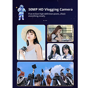 Digital Camera for Photography, 50MP 16X Digital Zoom Vlogging Camera Built in Fill Light, 2.88in IPS Screen, HD 4K Pocket Camera for Teens, Kids, Beginners