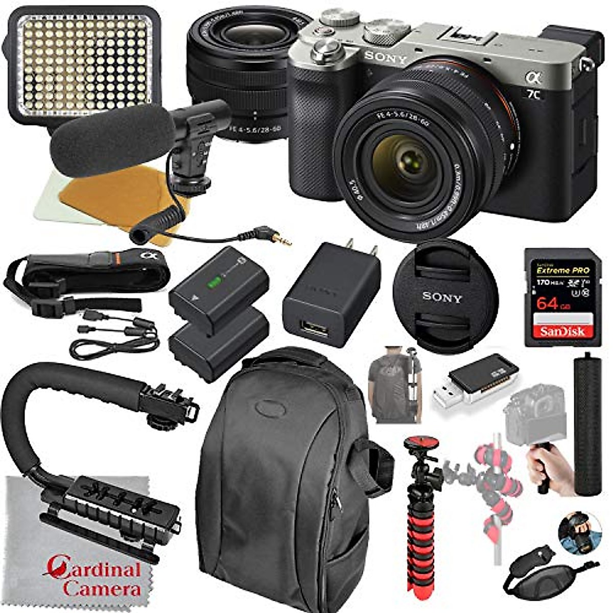 Sony Alpha a7C Mirrorless Digital Camera 0Mbps MP3 Player, Dyzeryk 4GB MP3 Player SonImpact Reducer & Adapter | 5pc Socket Wrench Sety Alpha a7C Mirrorless Digital Camera (for Dell)