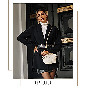 Scarleton Handbags for Women, Crossbody Bags for Women, Top Handle Satchel Shoulder Bag, Hobo Designer Tote Bag, H209802 - White