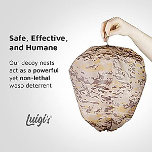 Luigi's Wasp Away - Wasp Nest Decoy - Environmentally Friendly - for Indoor or Outdoor Use in Patio, Pool or Garden (3 Pack)