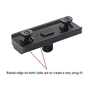 Xaegistac MLOK Bipod Adapter Mount Fits on Mlok System - Mlok Sling Stud - includes 4 T-Nuts & 4 Screws and 1 Wrench (Mlok bipod Adapter)