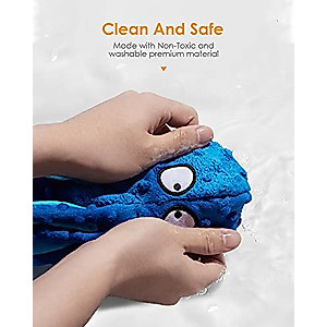 HGB Squeaky Dog Toys, Octopus No Stuffing Crinkle Plush Dog Chew Toys for Puppy Teething, Pet Training and Entertaining, Durable Interactive Dog Toys for Puppies, Small, Medium, and Large Dogs, 2 Pack