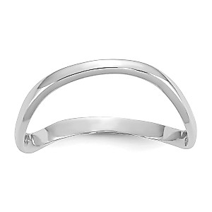 IceCarats 14K White Gold Wave Thumb Statement Ring Size 9