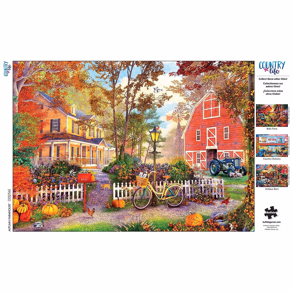 Buffalo Games - Country Life - Autumn Farmhouse - 500 Piece Jigsaw Puzzle