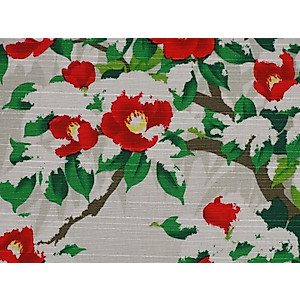 Furoshiki Wrapping Cloth Camellia Blanketed in Snow Motif Japanese Fabric 50cm
