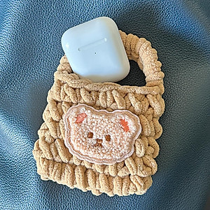 Handmade Cotton Protective Case for Airpods Pro 1 2, for Airpods 3 2 1, Galaxy Buds 2 Pro 2022, Buds 2 Pro Live, Crochet Headphones Cover, Earbuds Small Storage Bag Handmade Gift
