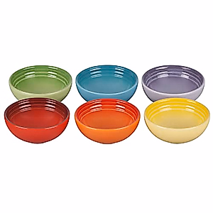 Le Creuset Stoneware Pinch Bowl Gift Set, Set of 6 Prep Bowls, Multi Color