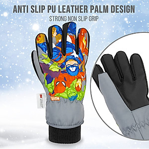 Spiderman Snow Gloves for Kids, Spider Man Toddler Gloves, 3M Thinsulate Waterproof Mittens, Kids Winter gloves