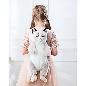 CU-MATE Cute Plush Animal Cat Backpack Multiple Fashion Shoulder Bags Crossbody Gifts With Adjustable Straps for Women Girl Boy Kid (Muppet Cat Backpack2)