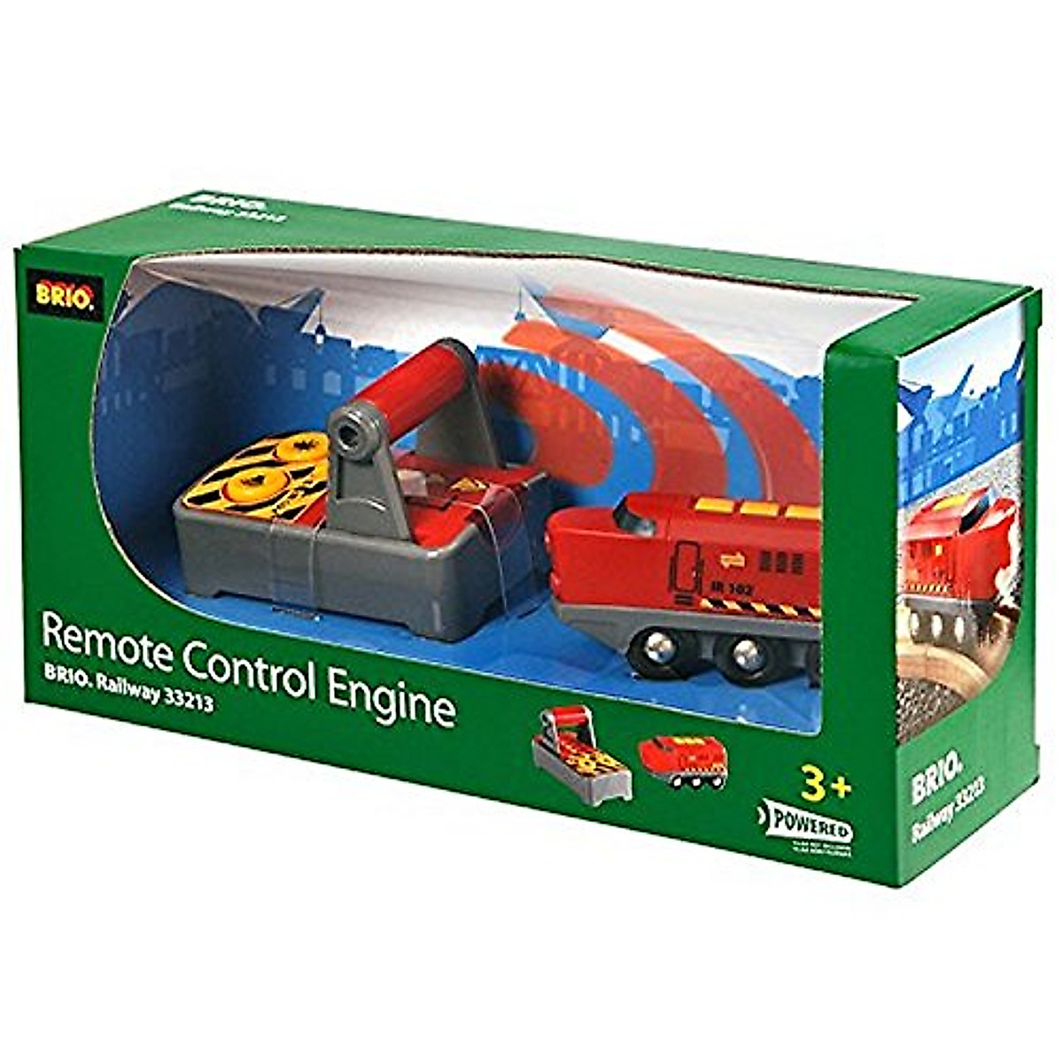 BRIO World 33213 - Remote Control Train Set | Wooden Toy for Kids | Enhances Logical Thinking | Compatible Railway Toys | Ideal for Ages 3 and Up