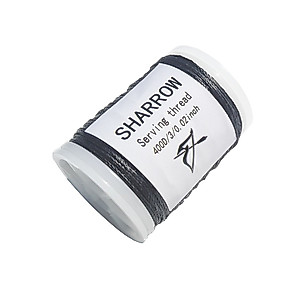 SHARROW Archery Serving Thread Bowstring Serving Material 131 Yards for Tying Peep Sight Nock Maintenance Accessories (Black)